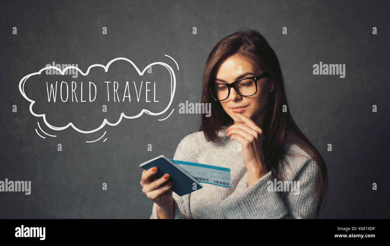 Thinking about Travelling Stock Photo - Alamy