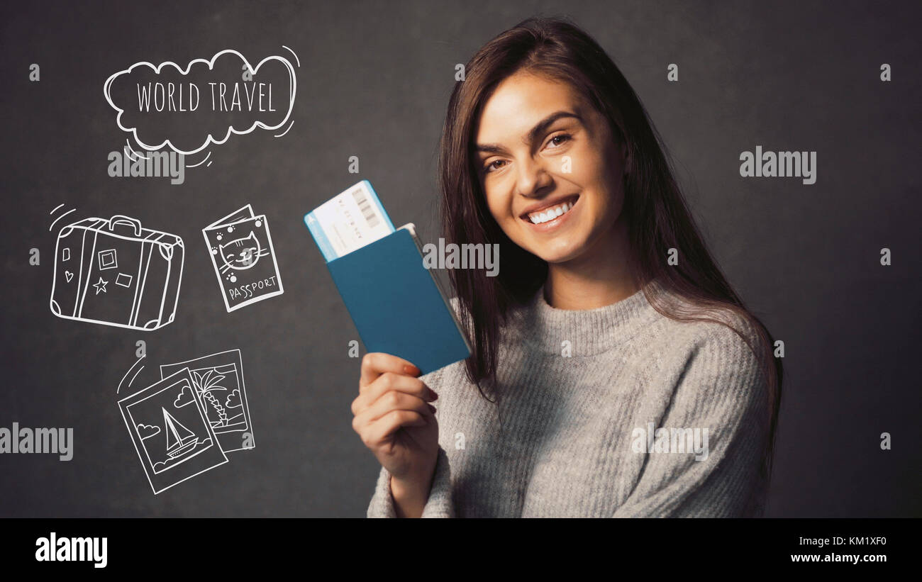 Thinking about Travelling Stock Photo - Alamy