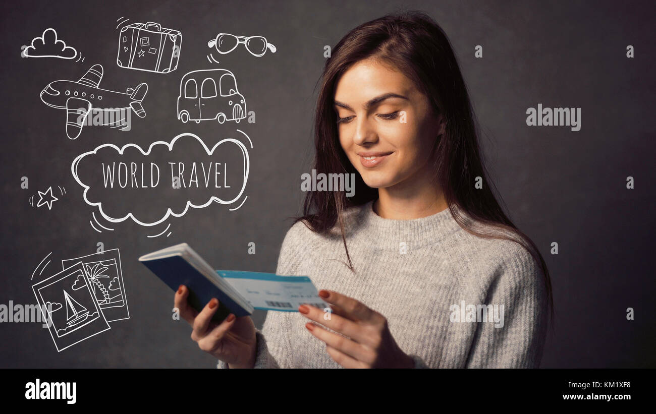 Thinking about Travelling Stock Photo - Alamy