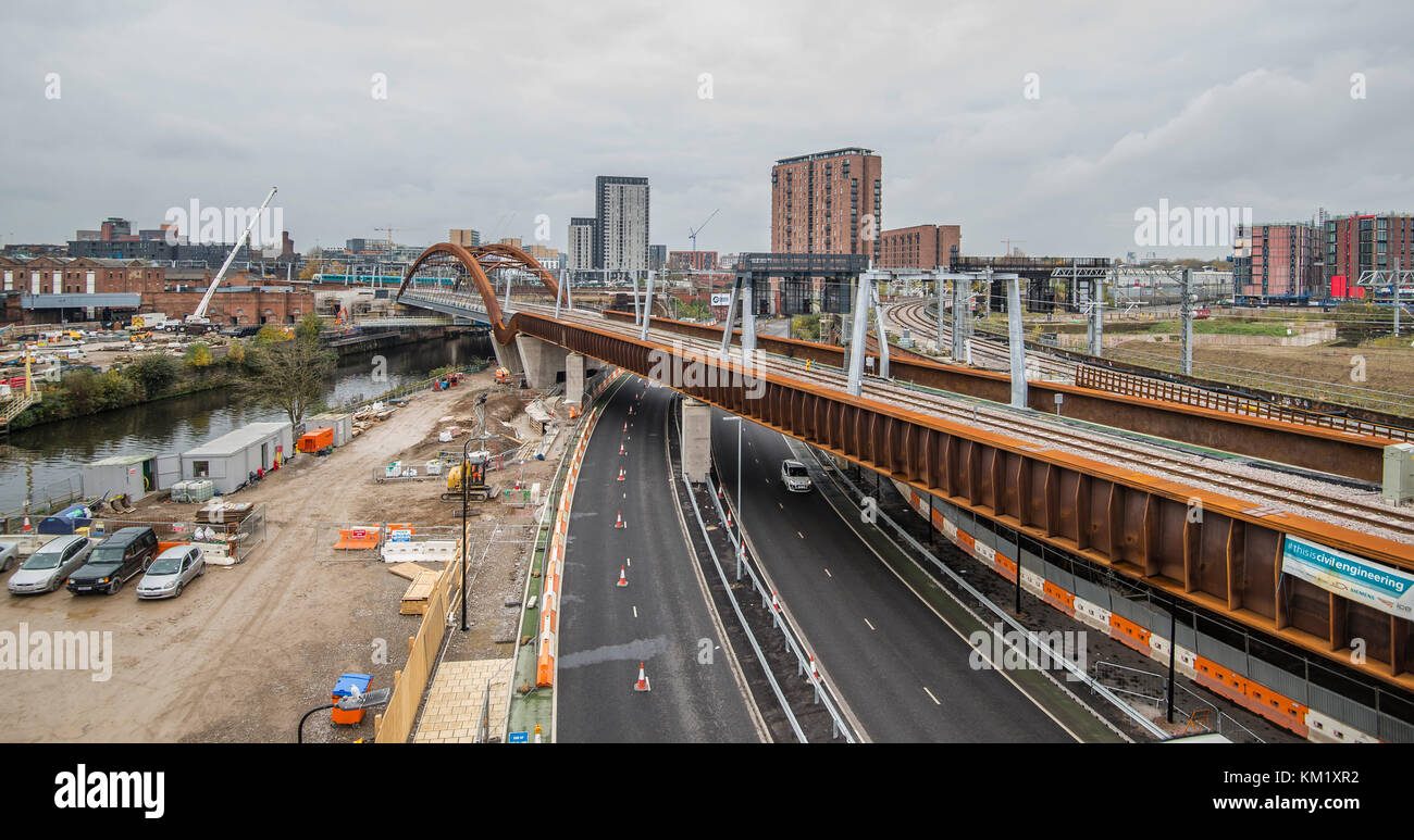 Aerial photo of Salford Chord bridge Stock Photo - Alamy