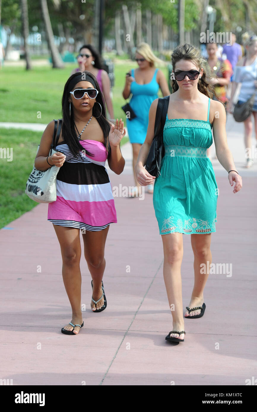 MIAMI BEACH, FL - MAY 13: Nicole Polizzi, Ryder of the Jersey Shore is ...