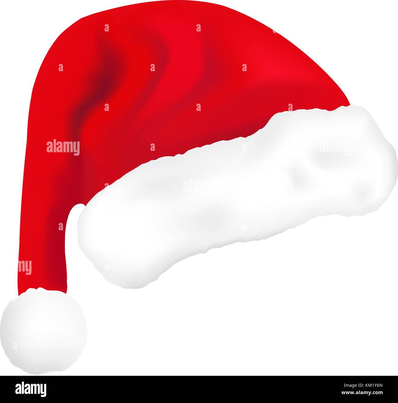 Santa hat realistic, 3D style. Christmas, new year concept. Isolated on ...