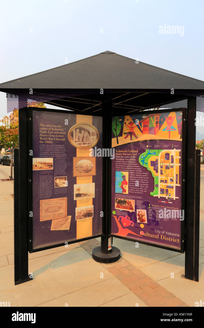 the Wayfinding Signage display, Sculpture, City Art Trail, Kelowna City ...
