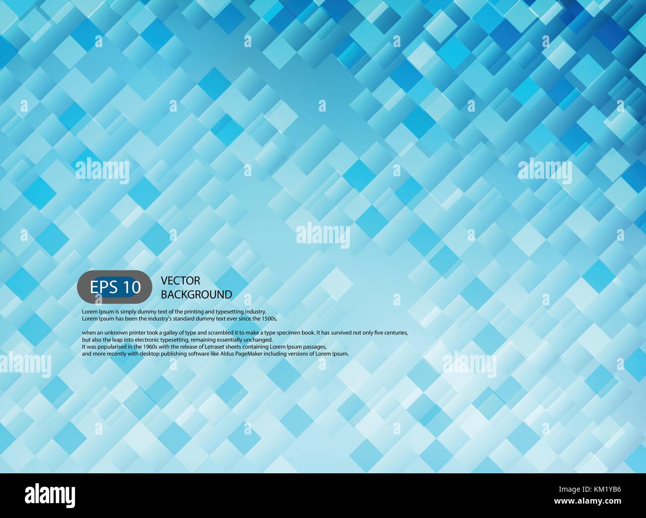 Blue abstract background in modern of square technology illustration ...