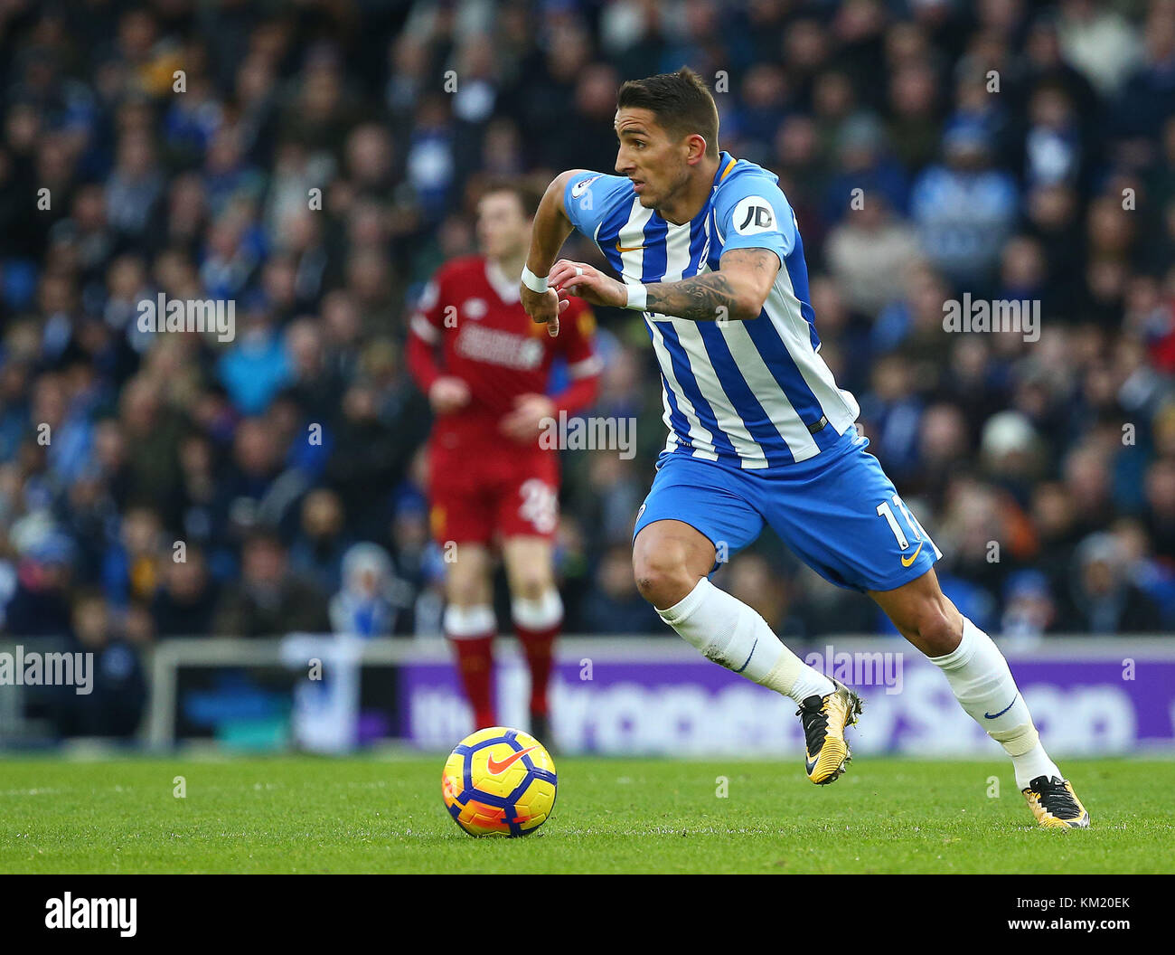 Anthony Knockaert of Brighton during the Premier League match between ...