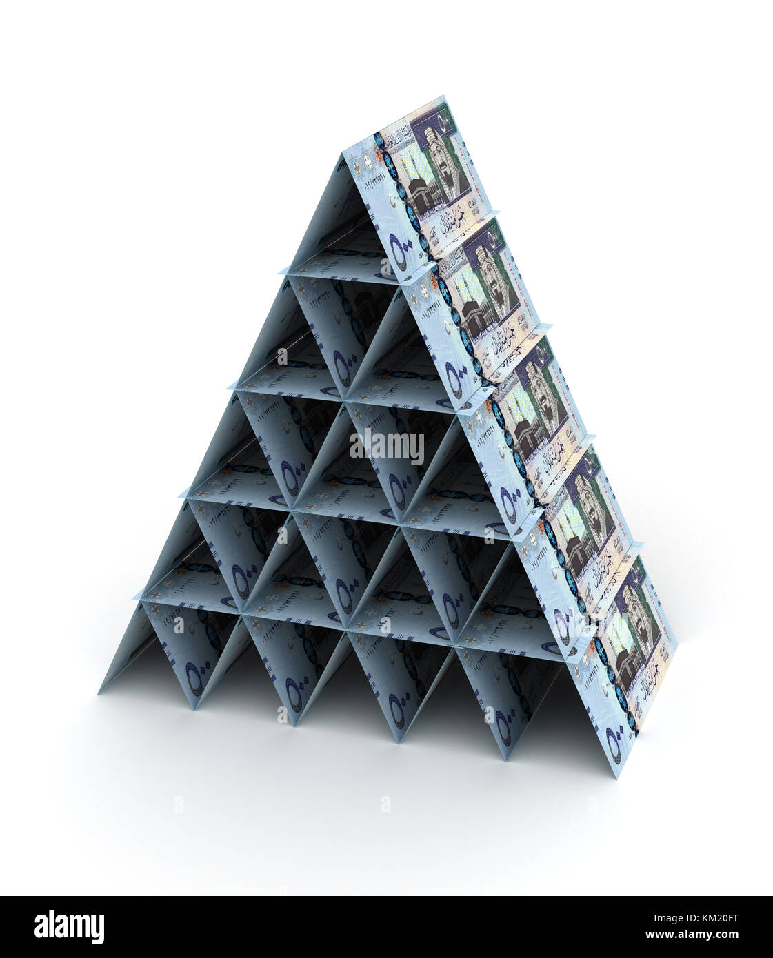 Saudi Arabian Riyals Pyramid Stock Photo - Alamy