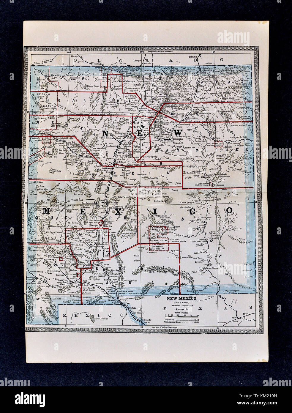 Map of cimarron hi-res stock photography and images - Alamy