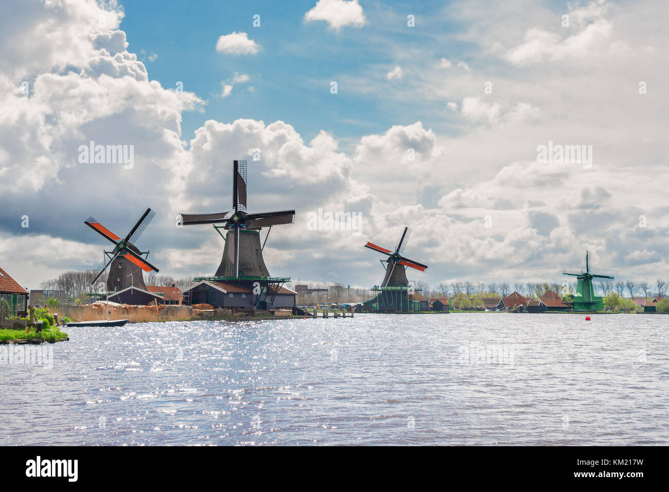 Dutch wind mills Stock Photo - Alamy