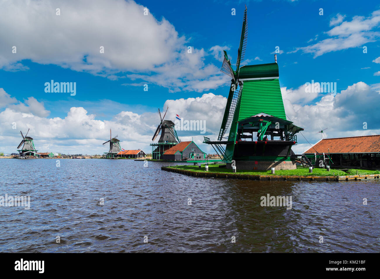 Dutch wind mills Stock Photo - Alamy