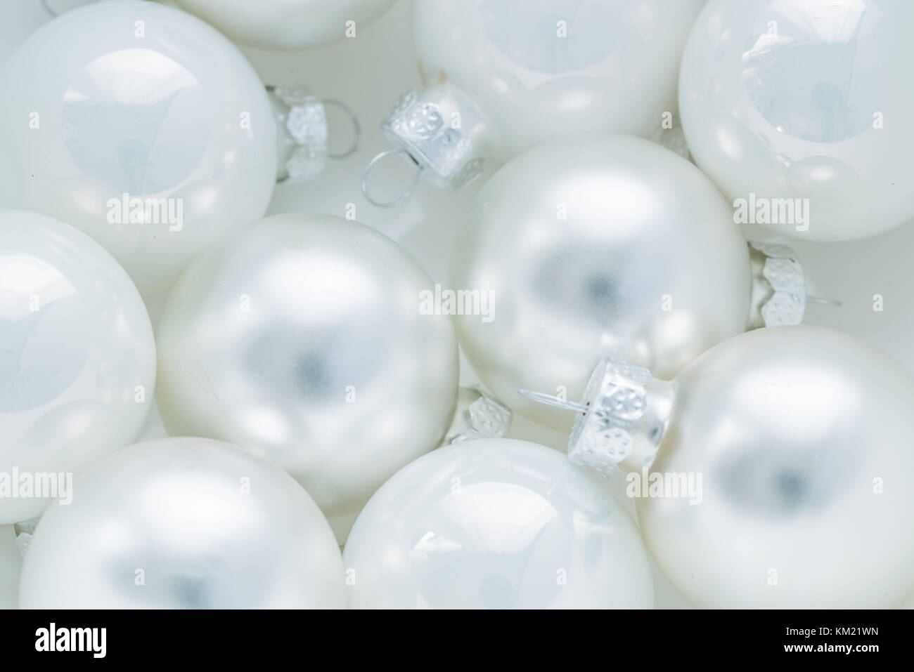 Christmas tree white bauble hi-res stock photography and images - Alamy