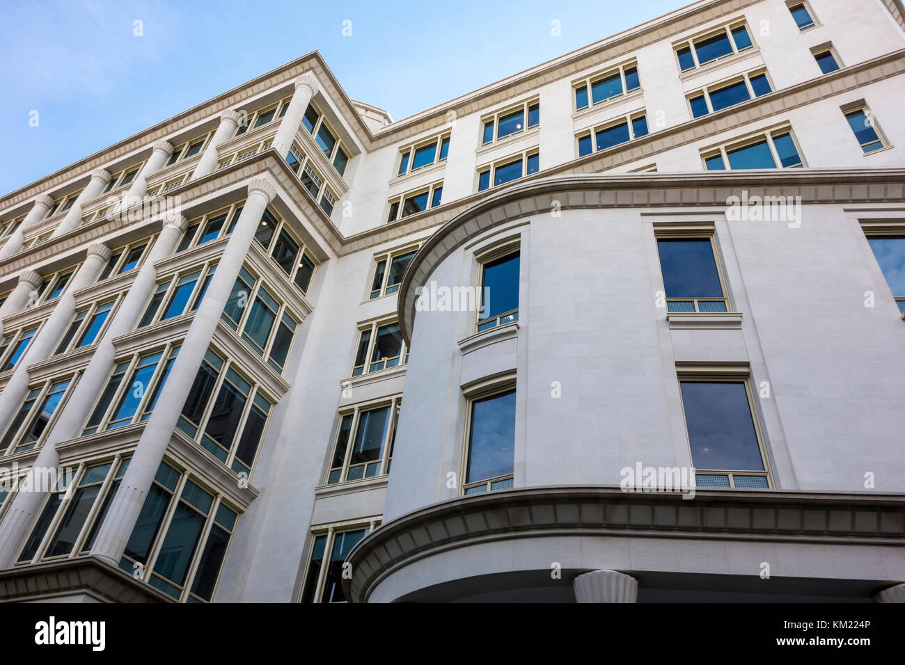 Exterior facade of Woolgate Exchange, office building, 25 Basinghall ...