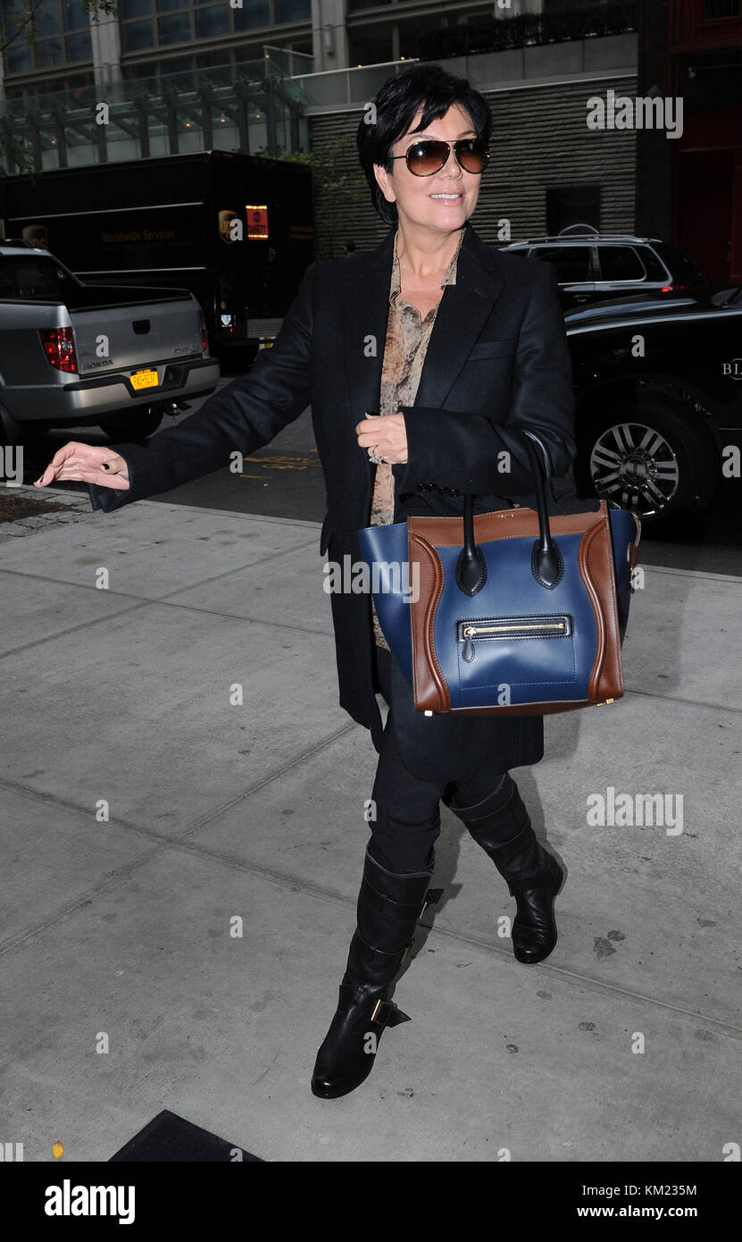 NEW YORK, NY - OCTOBER 04: Kris Jenner arrives at her hotel as husband ...