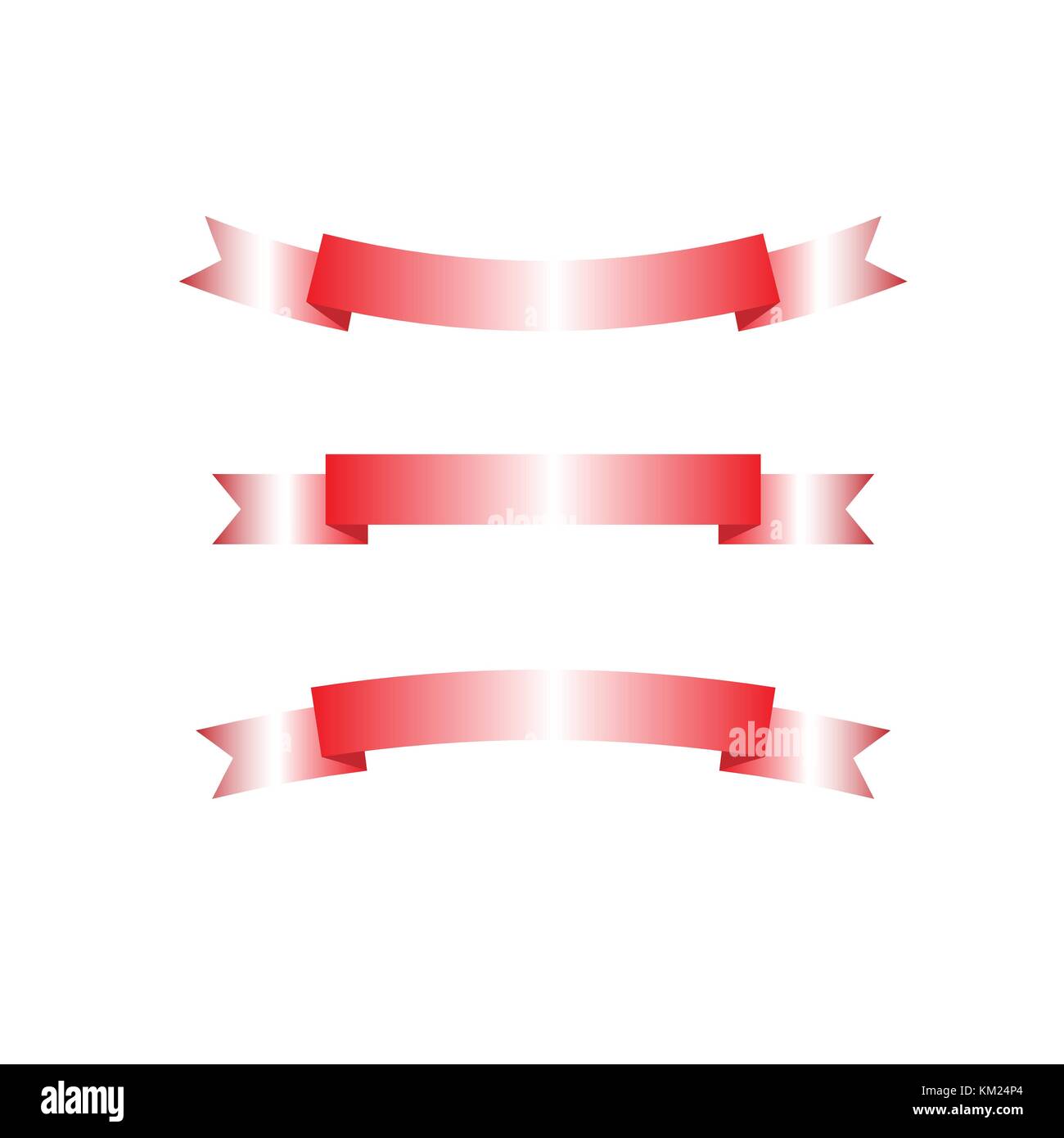 Vector of ribbon or empty red label isolated on white background Stock ...