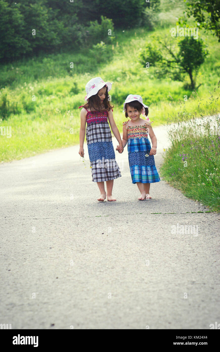 Little Girl Walking Away Holding Hand