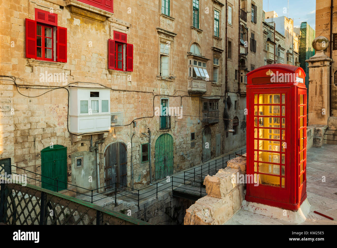Red telephone box in Valletta, Malta Stock Photo - Alamy