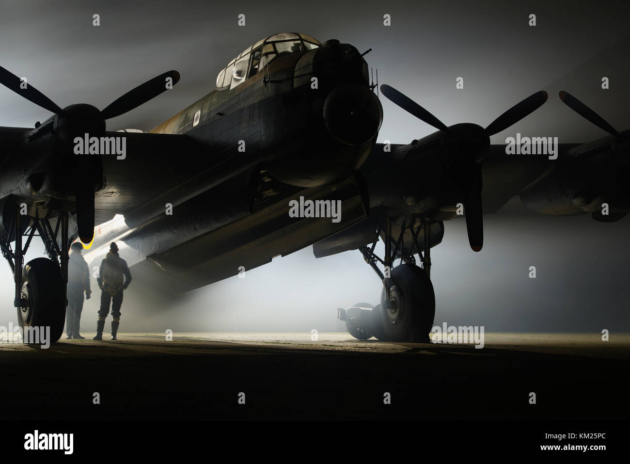 Avro Lancaster B Mk VII NX611 Just Jane at Night Stock Photo - Alamy
