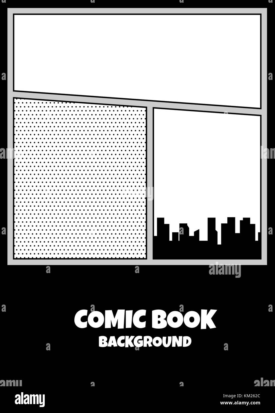 Comic book pop art monochrome mock up Stock Vector Image & Art - Alamy