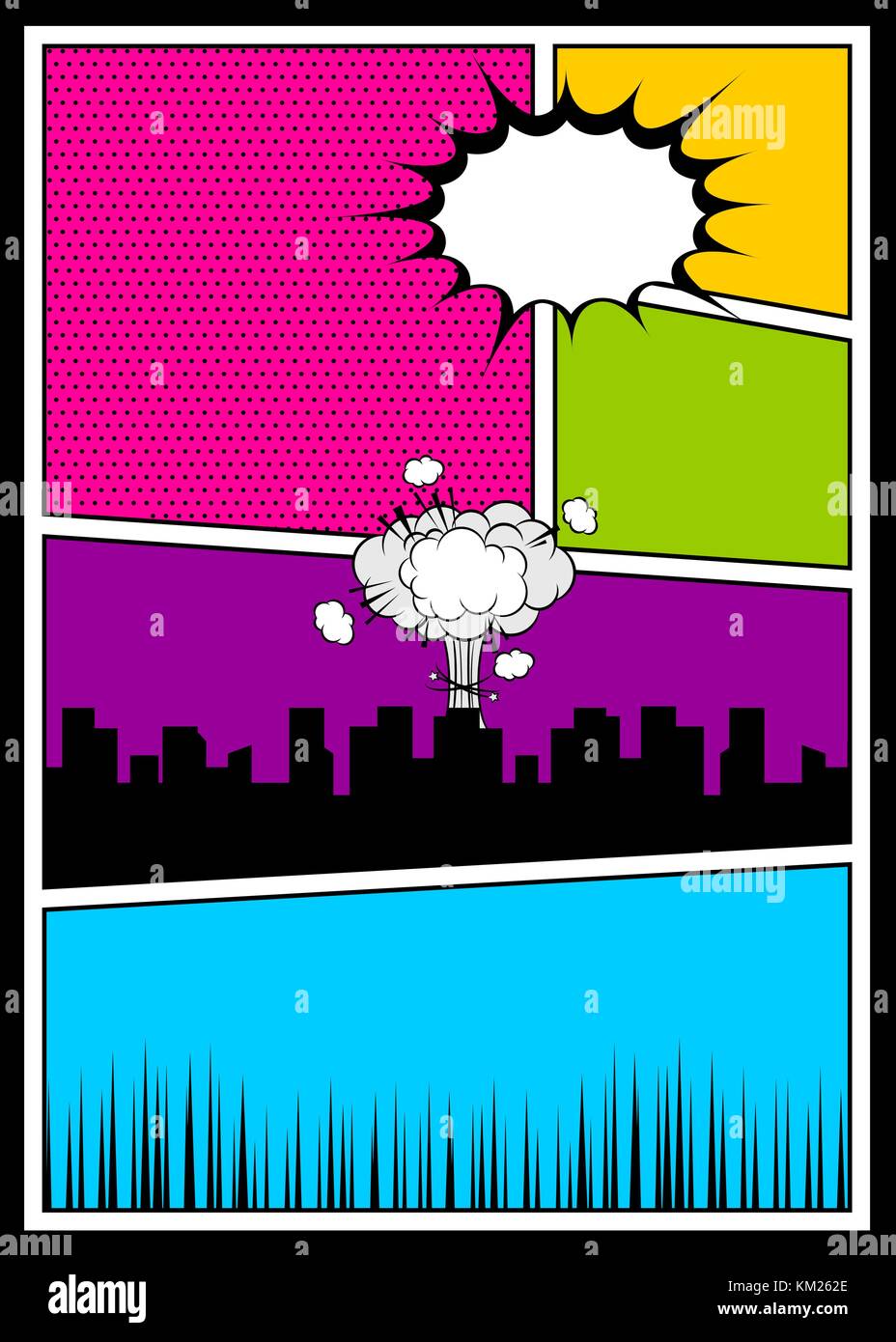 Color comics book cover vertical backdrop Stock Vector Image & Art - Alamy