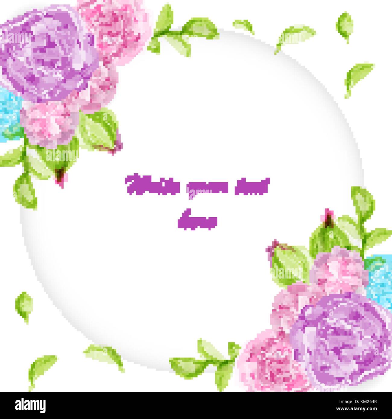 Watercolor flower frame hi-res stock photography and images - Alamy