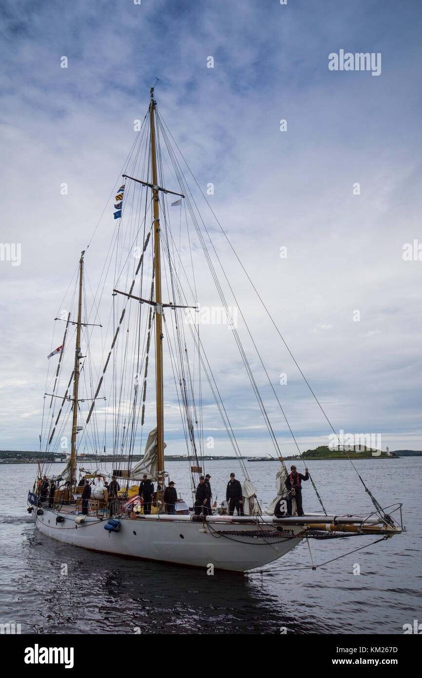 Royal Canadian Navy sail training vessel HMCS ORIOLE in Halifax, Nova ...