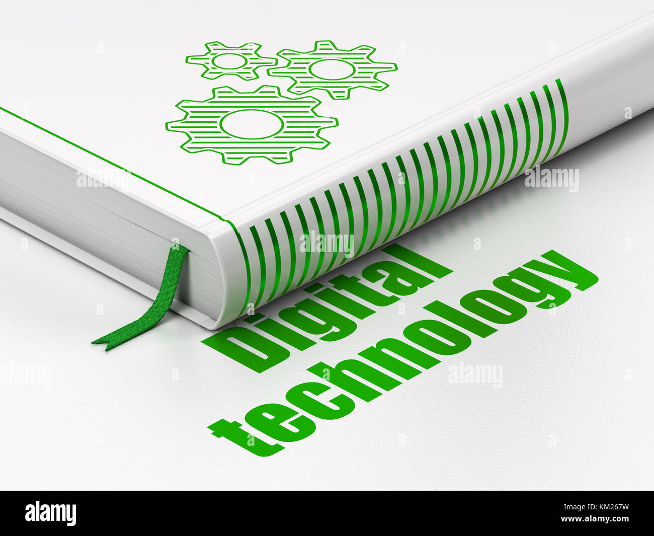 Information concept: book Gears, Digital Technology on white background ...