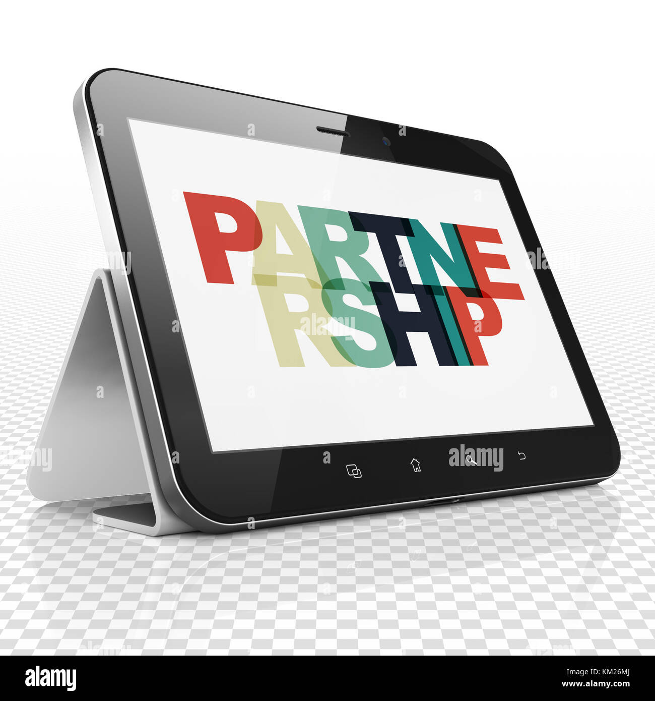 Finance concept: Tablet Computer with Partnership on display Stock ...