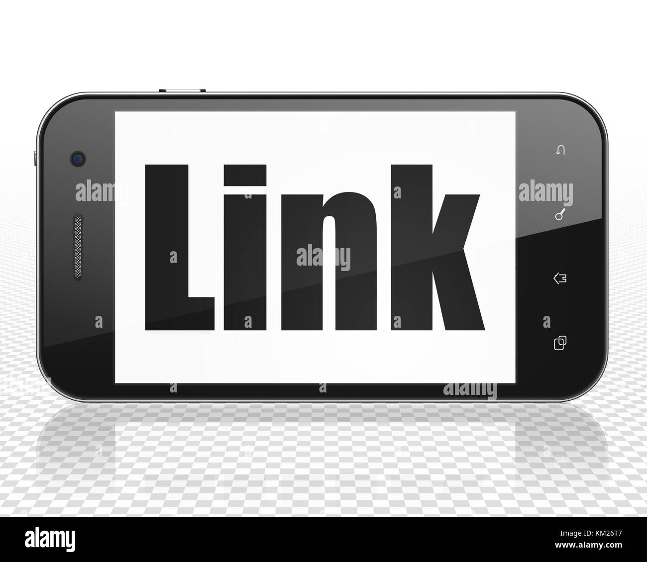 Web development concept: Smartphone with Link on display Stock Photo ...