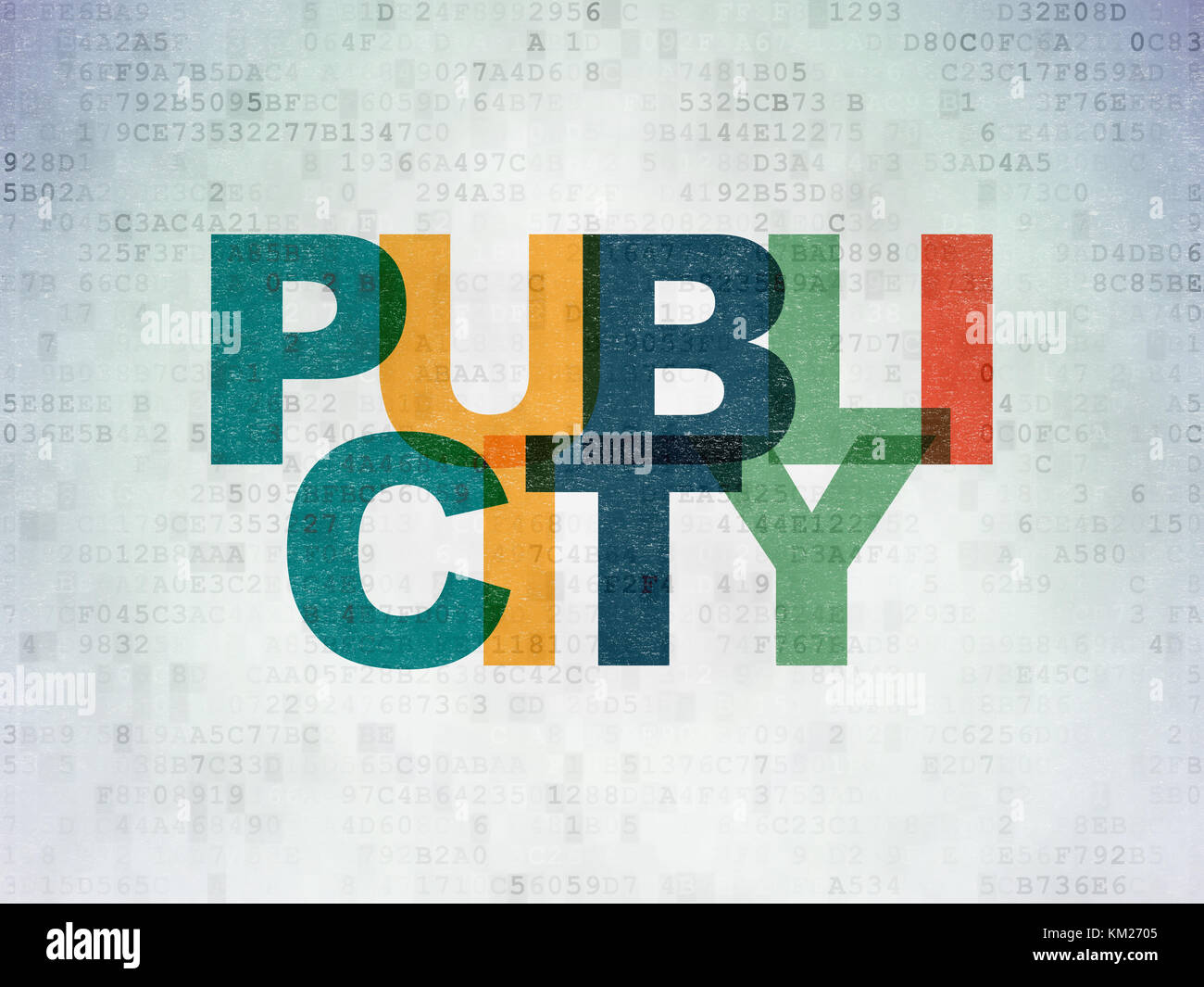 Advertising concept: Publicity on Digital Data Paper background Stock ...