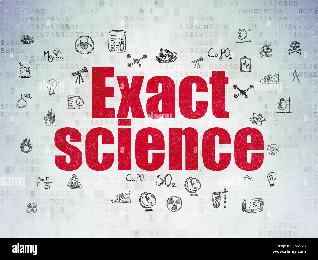 Science concept: Exact Science on Digital Data Paper background Stock ...