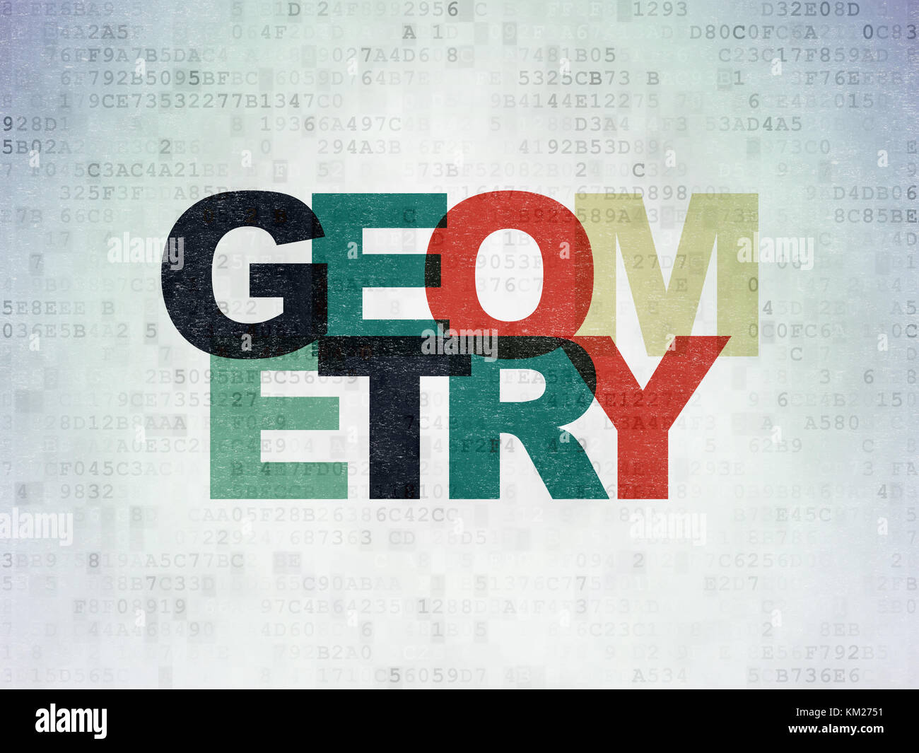 Learning concept: Geometry on Digital Data Paper background Stock Photo ...