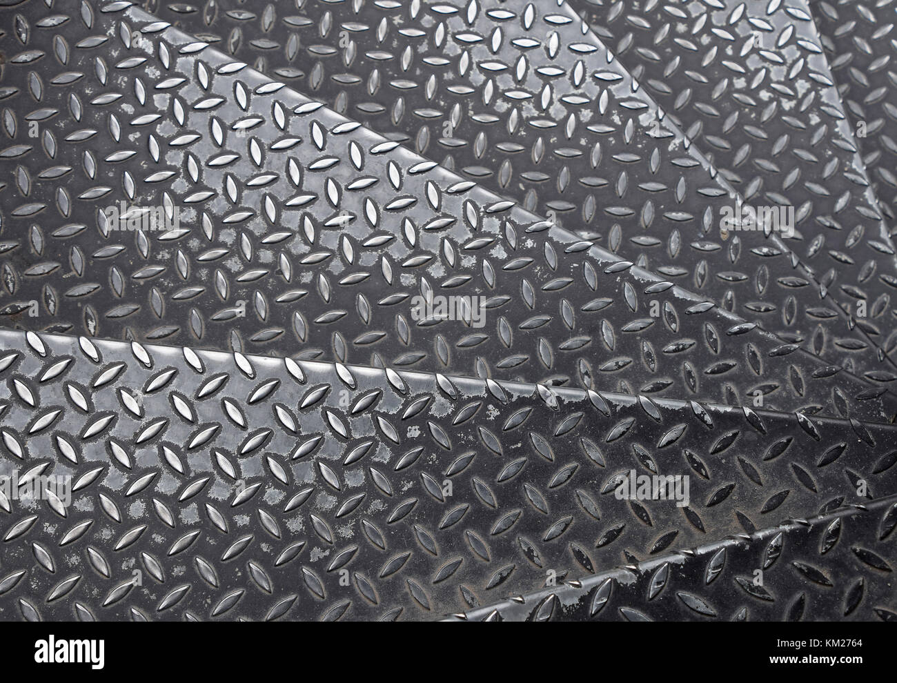 Black painted industrial anti slip embossed metal steel plate steps of ...