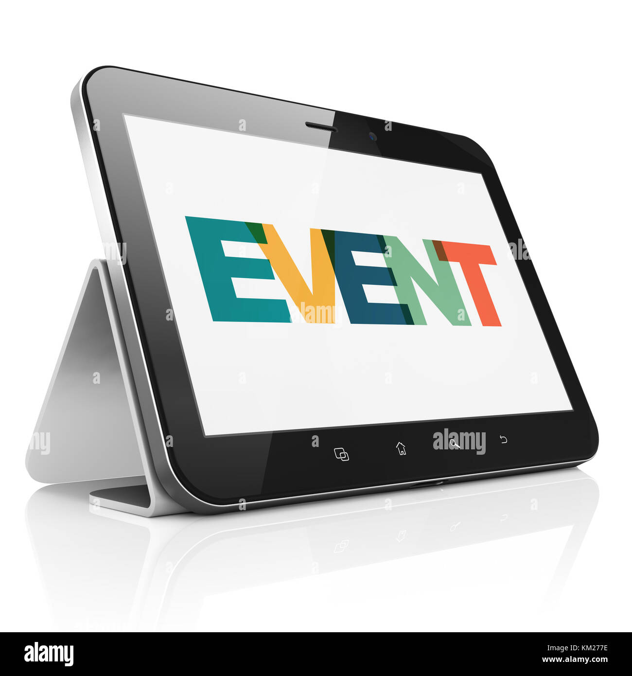 Holiday concept: Tablet Computer with Event on display Stock Photo - Alamy