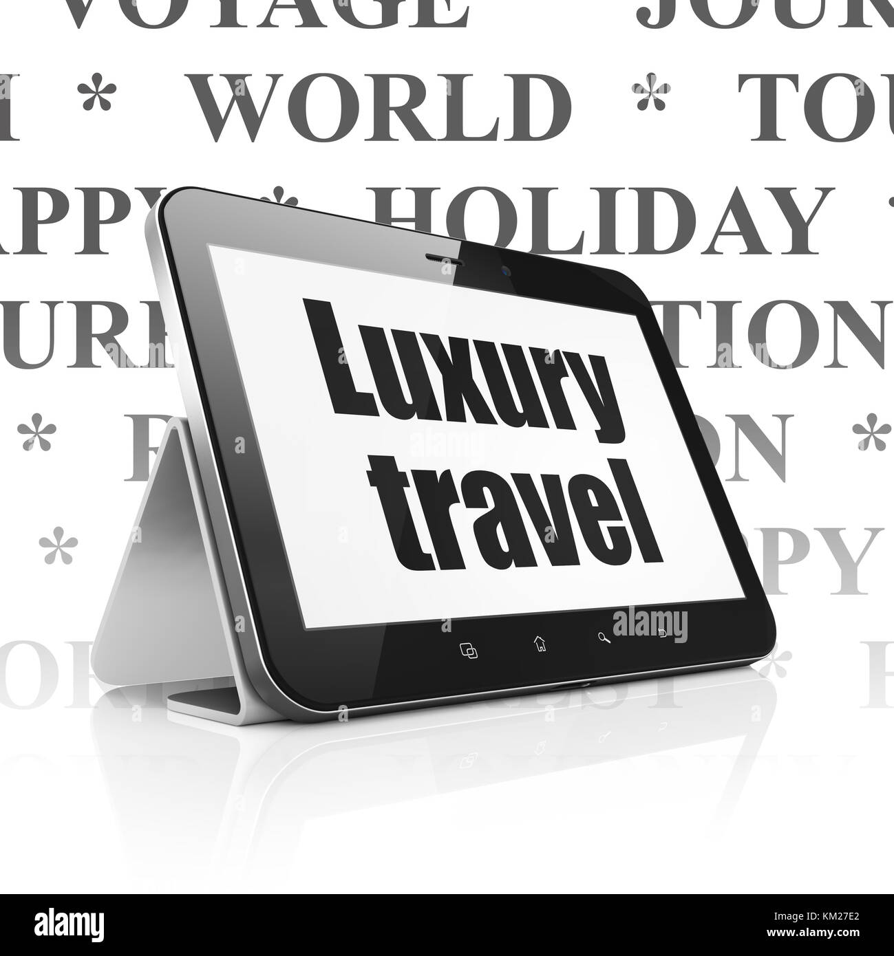 Tourism concept: Tablet Computer with Luxury Travel on display Stock ...
