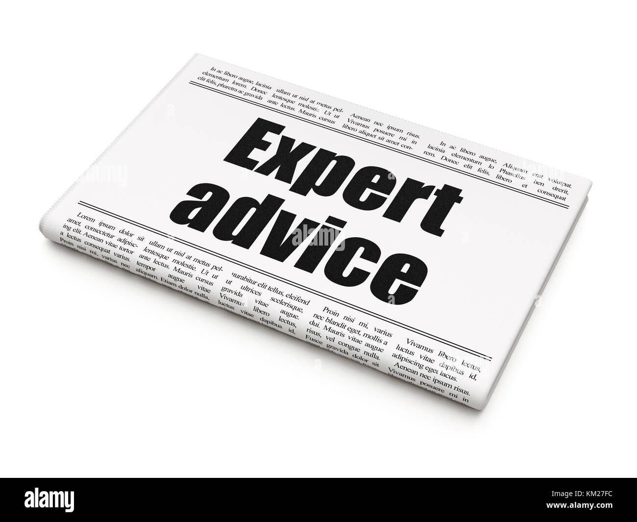Law concept: newspaper headline Expert Advice Stock Photo - Alamy