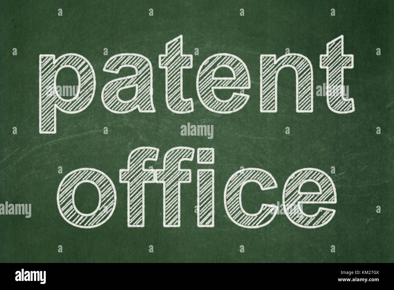Law concept: Patent Office on chalkboard background Stock Photo - Alamy