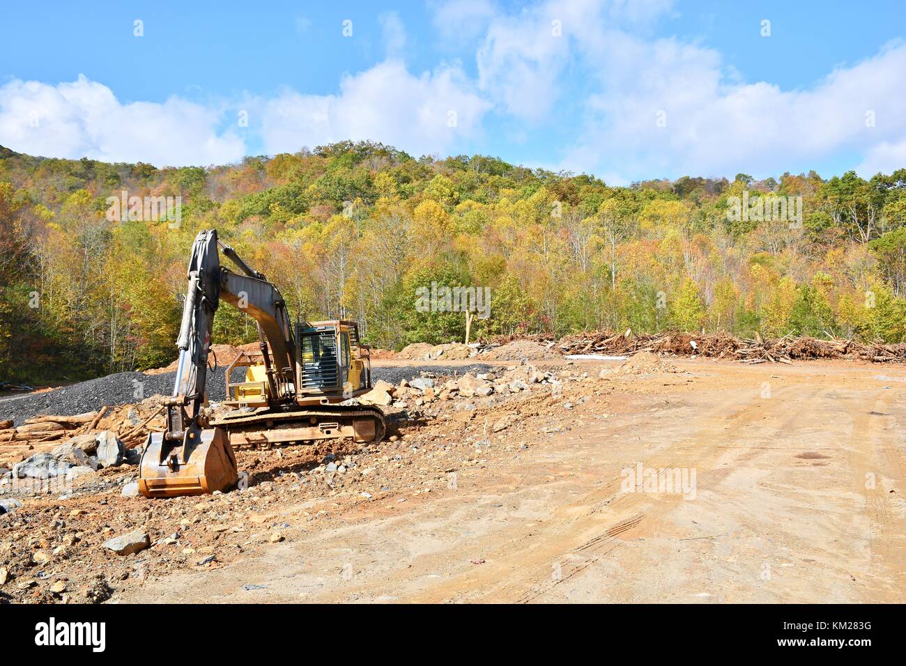 land cleared and trees destroyed by machinery Stock Photo - Alamy