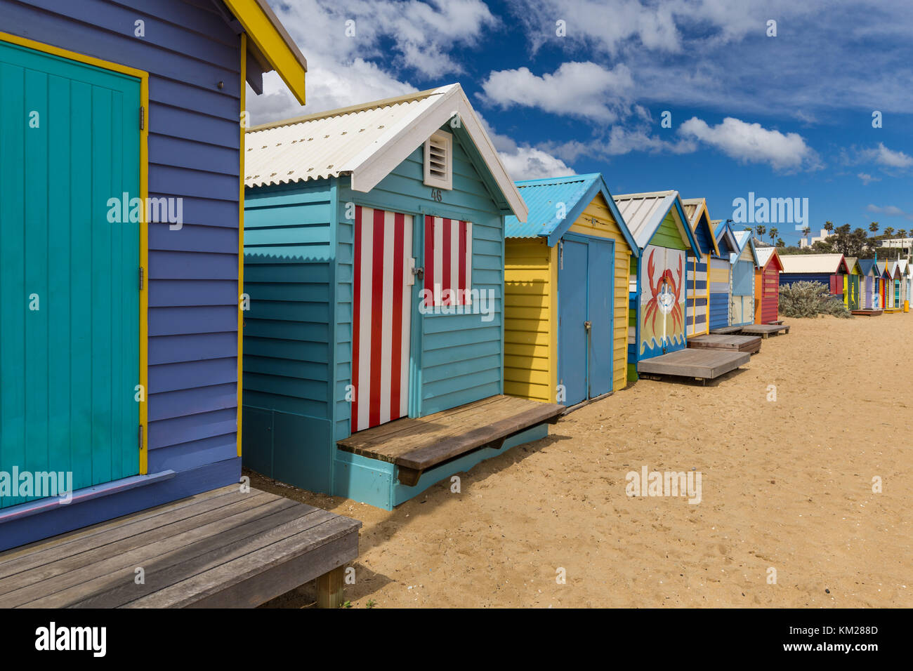 St. kilda beach huts hi-res stock photography and images - Alamy