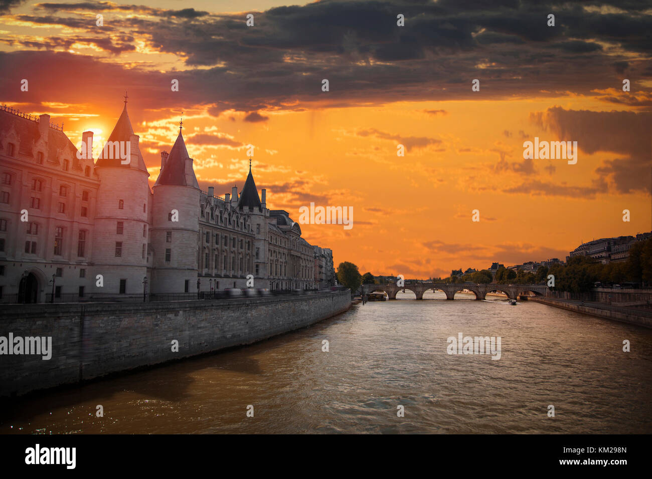 Montmartre, France. Street with houses. Sunset in Paris Stock Photo - Alamy