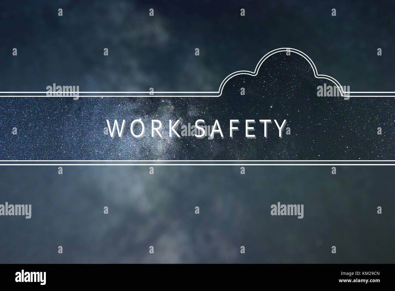 WORK SAFETY word cloud Concept. Space background Stock Photo - Alamy