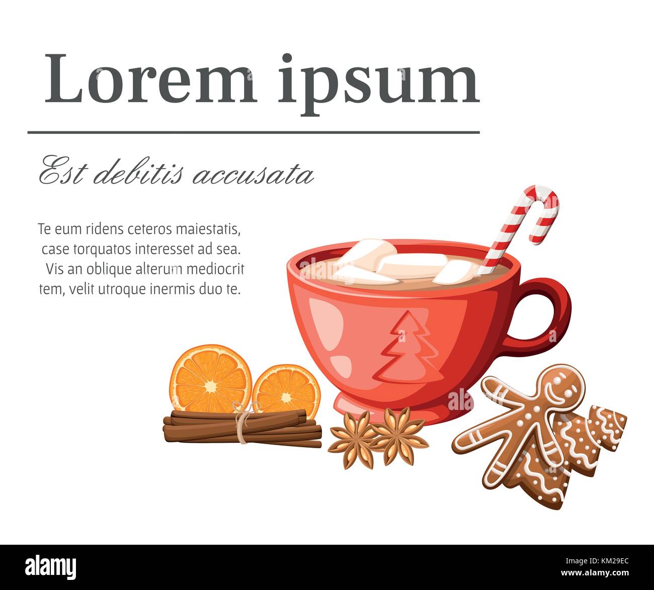 Orange mug on red Stock Vector Images - Alamy