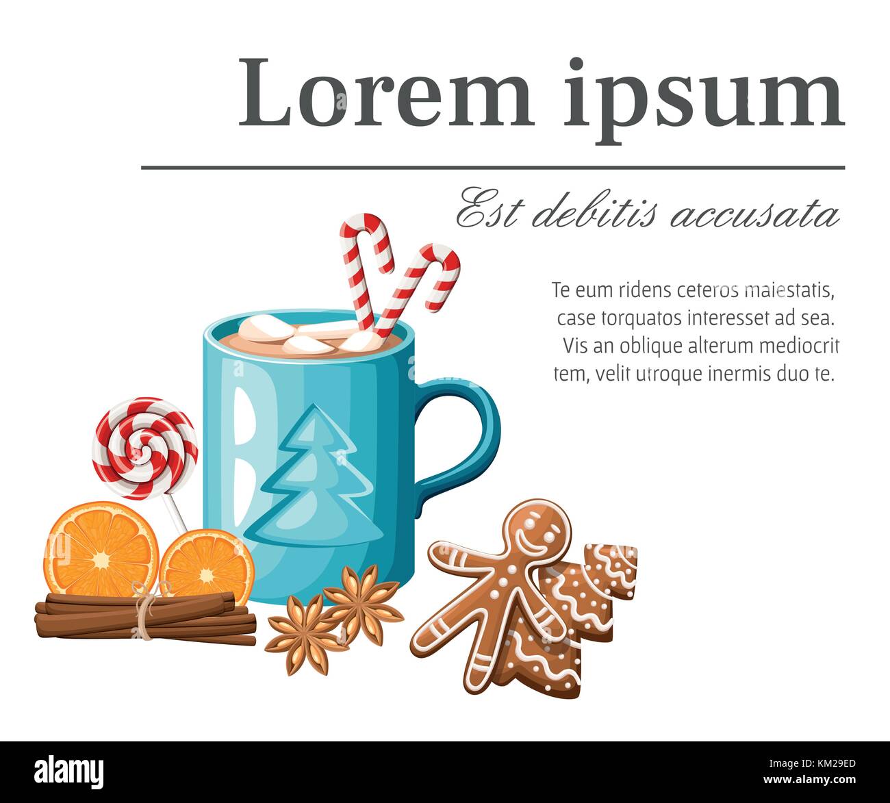 Orange hot cocoa drink Stock Vector Images - Alamy