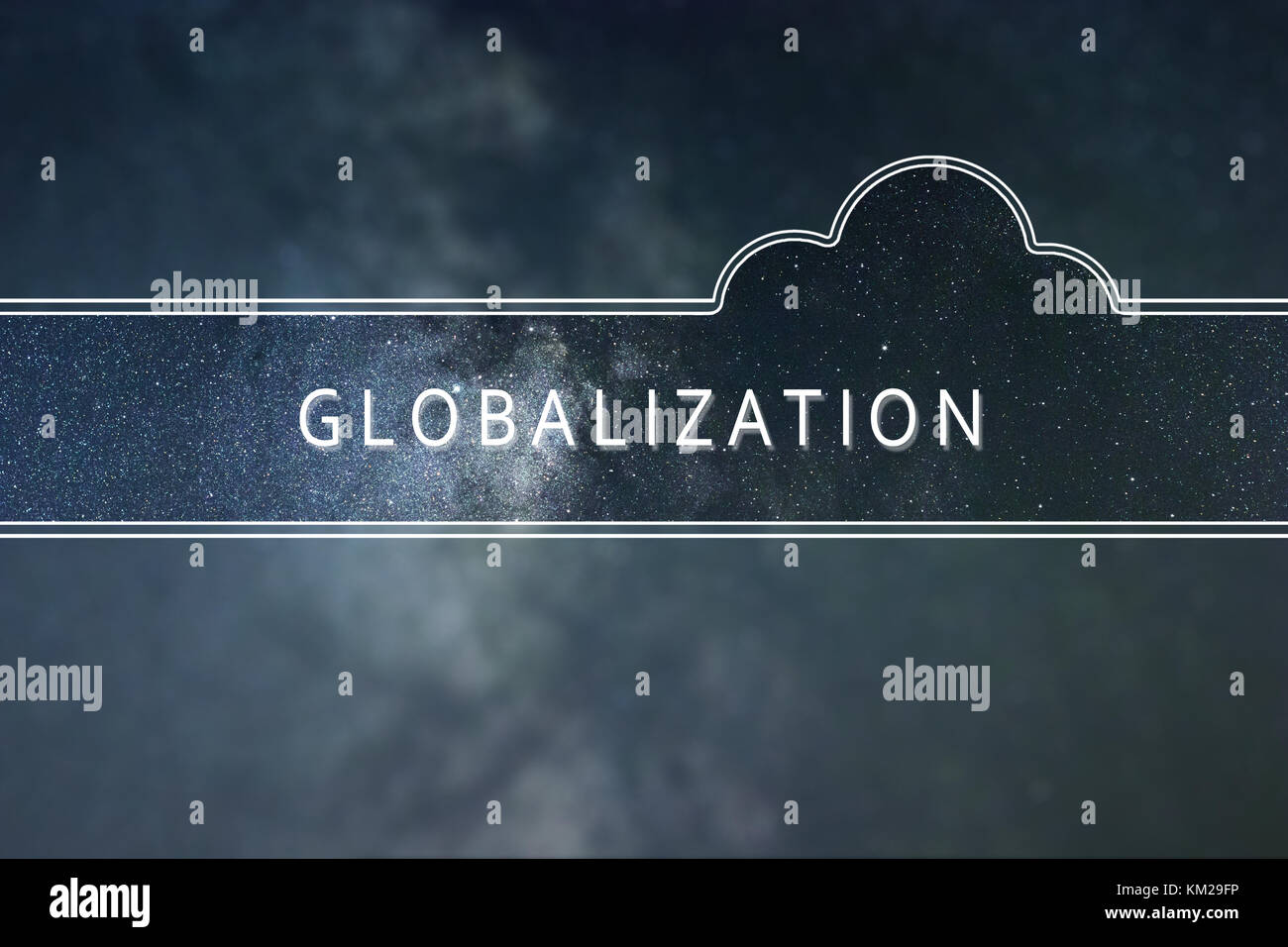 GLOBALIZATION word cloud Concept. Space background Stock Photo - Alamy