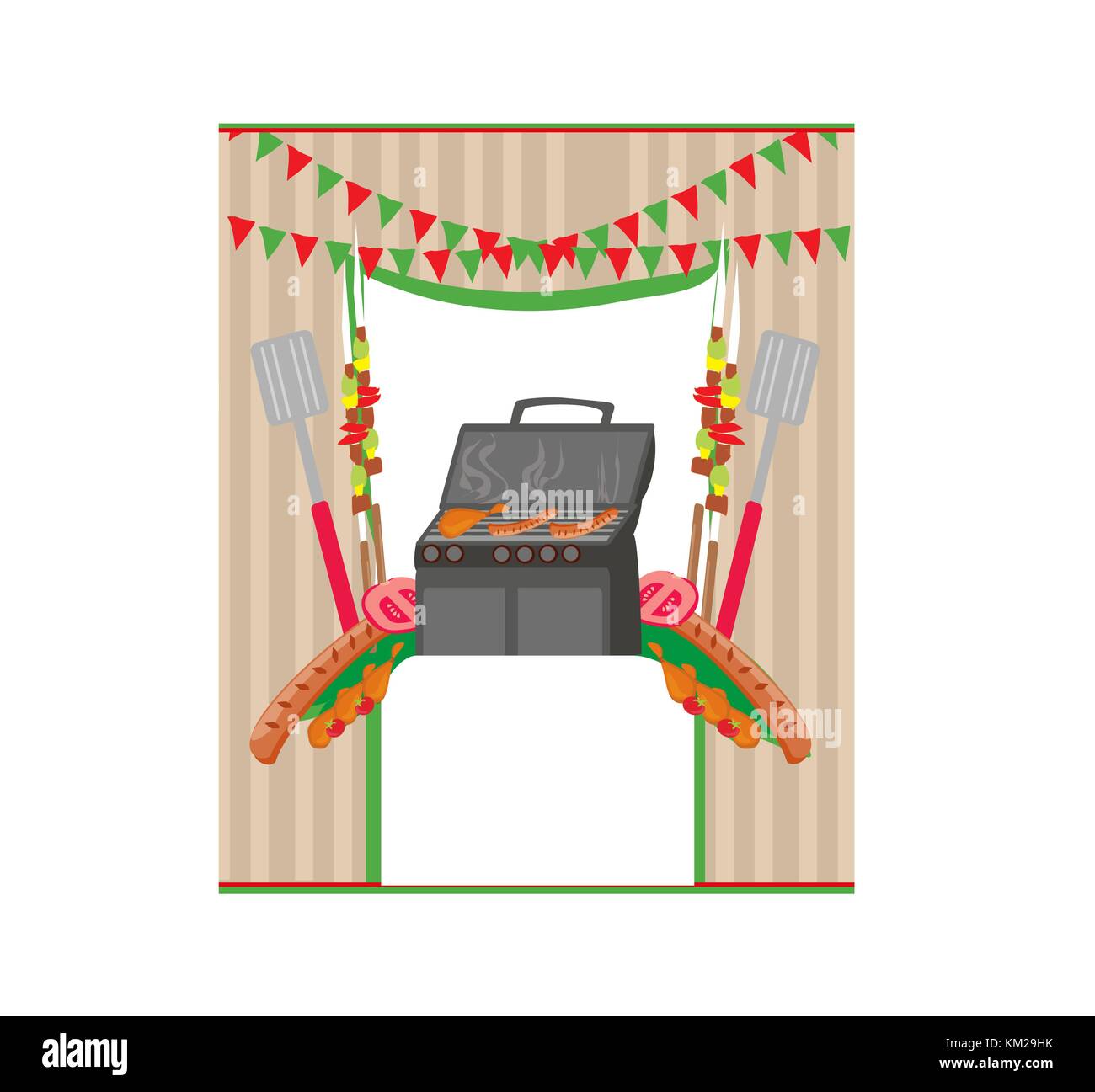 Barbecue Party menu card Invitation Stock Vector Image & Art - Alamy