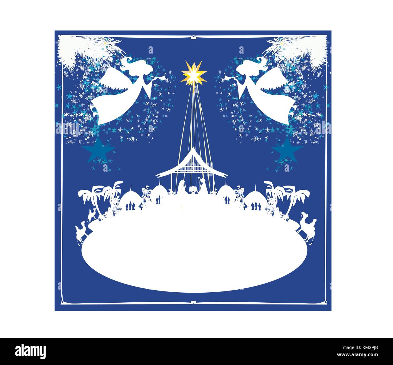 Christmas religious nativity scene Stock Vector Image & Art - Alamy