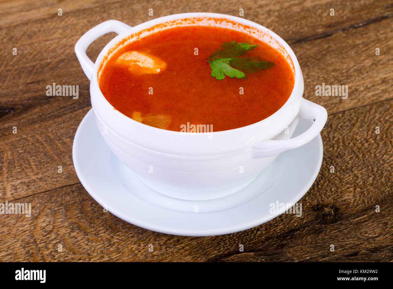 Russian Solyanka soup with parsley Stock Photo - Alamy