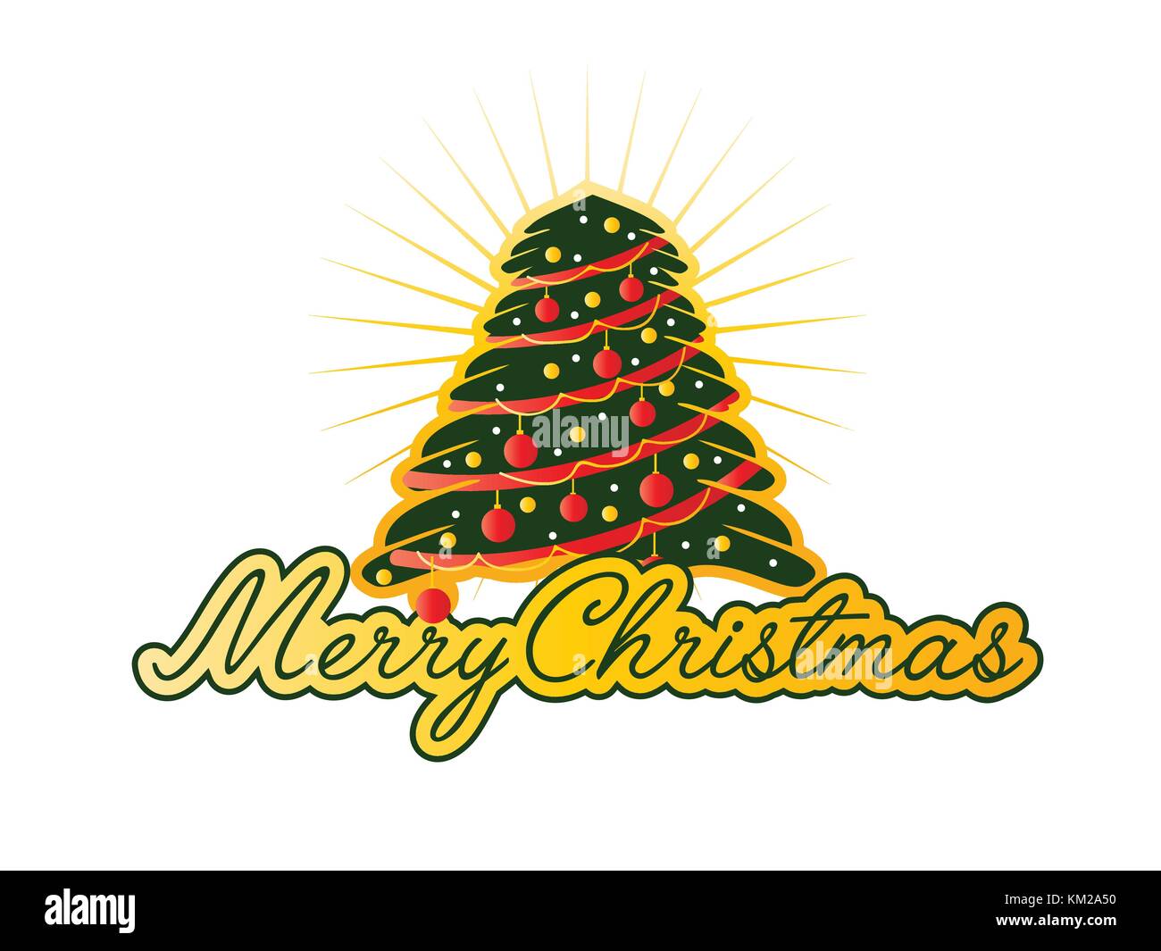 Garland on tree big Stock Vector Images - Alamy