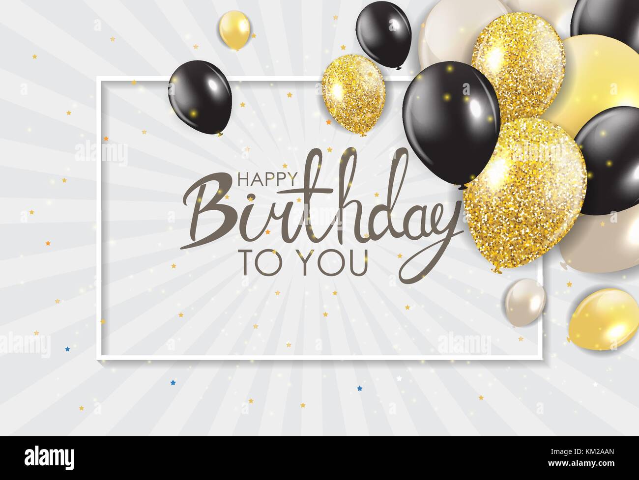 Abstract Happy Birthday Background Card Template Vector Illustration ...