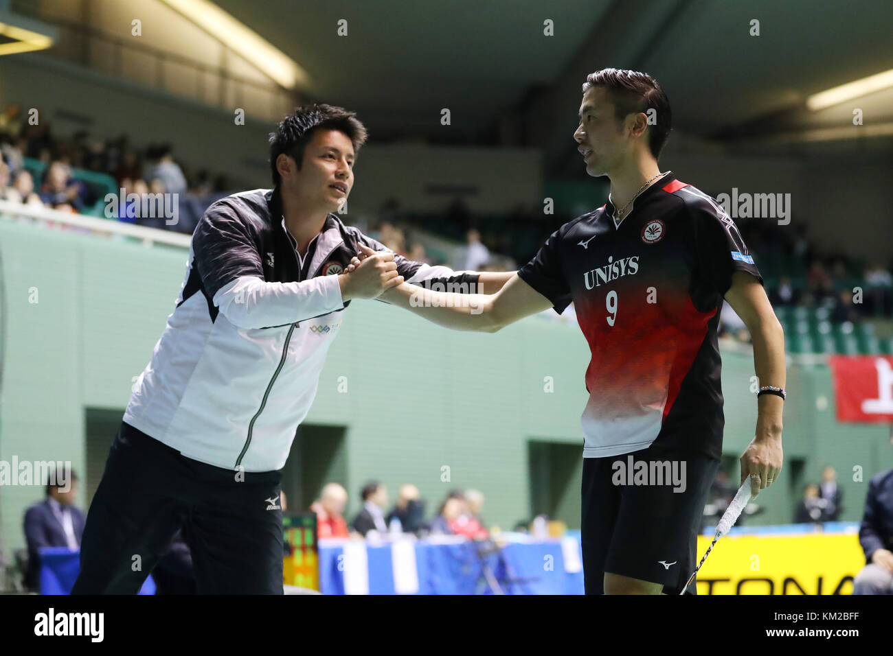 Tokyo, Japan. 2nd Dec, 2017. (L-R) Kenichi Hayakawa, Hiroyuki Endo ...