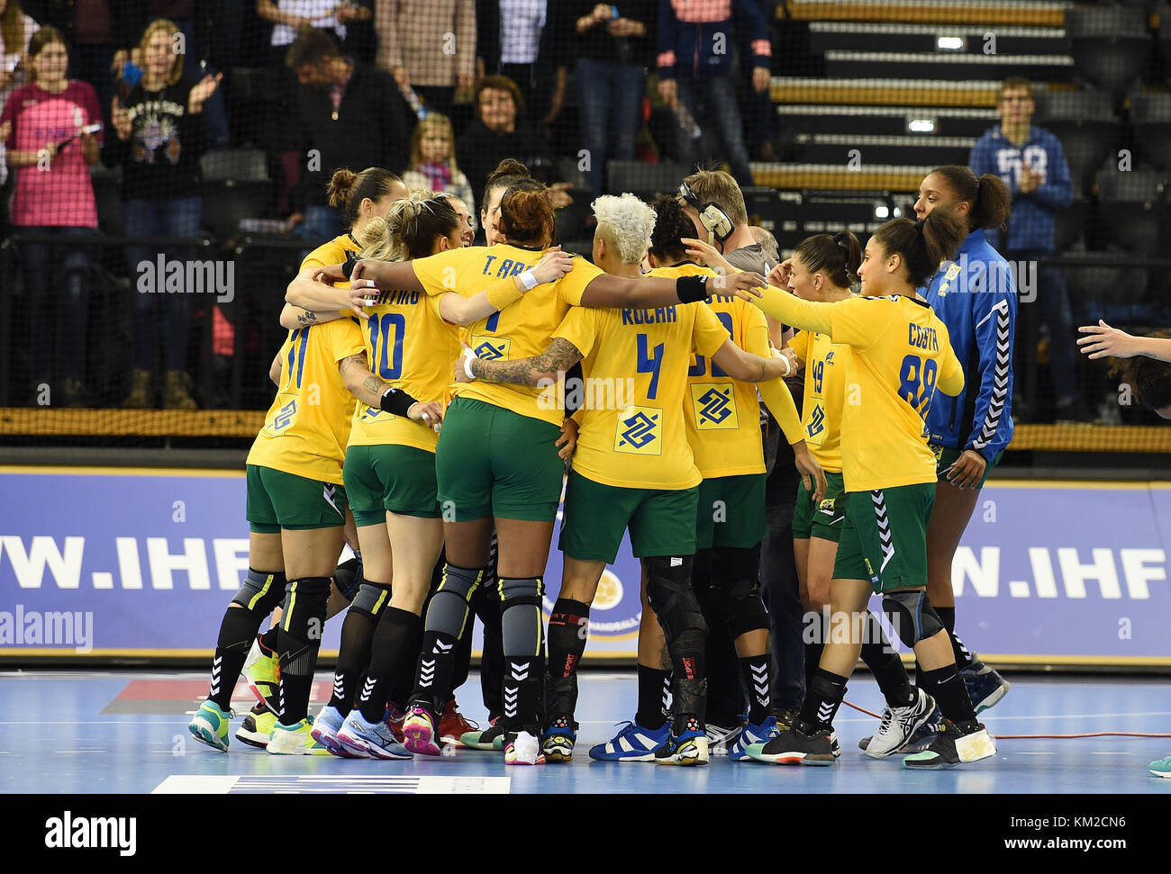 Oldenburg, Germany. 03rd Dec, 2017. The Brazilian team celebrating ...