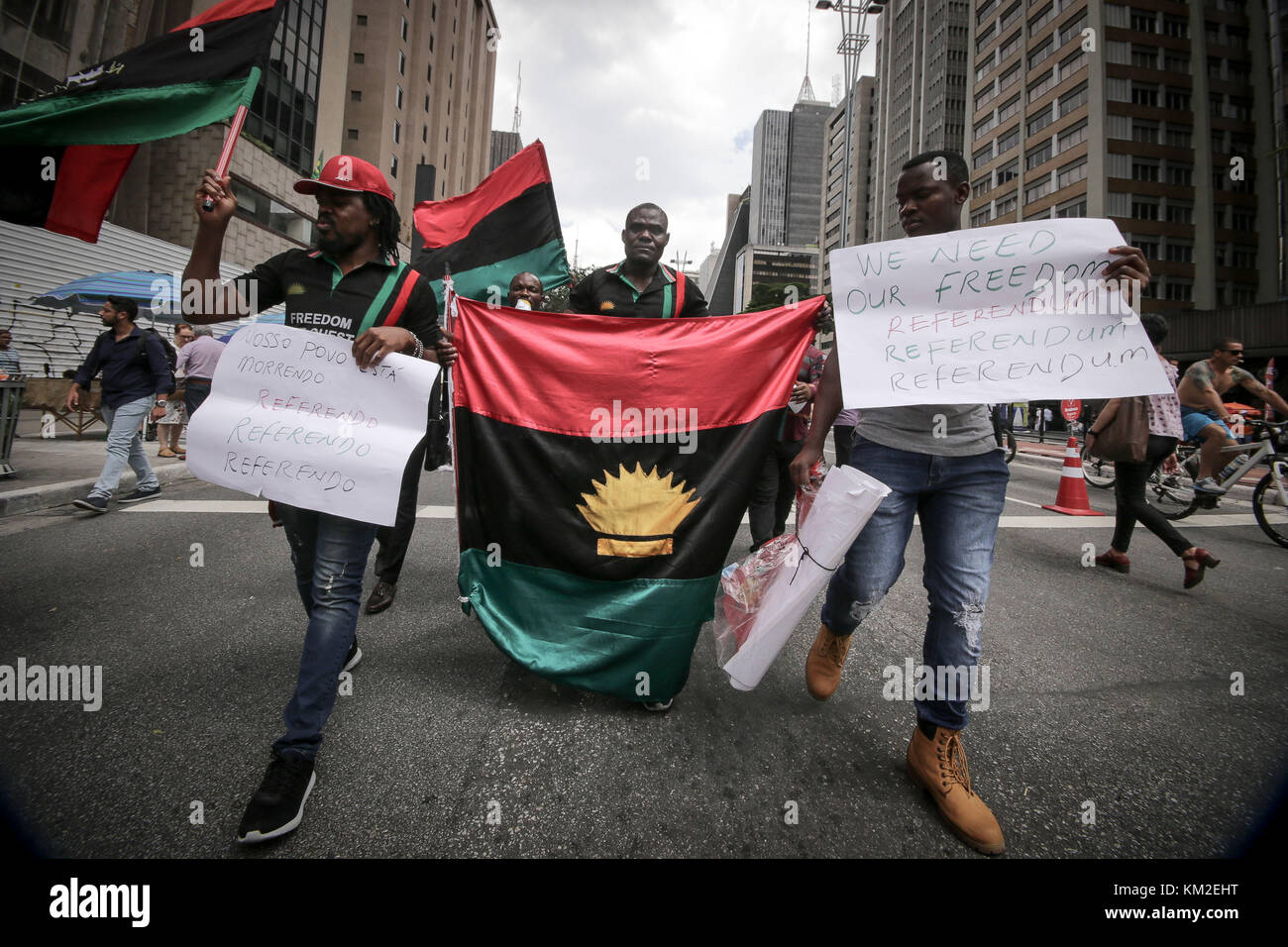 Sao Paulo, Brazil. 3rd Dec, 2017. hundreds of immigrants from different ...